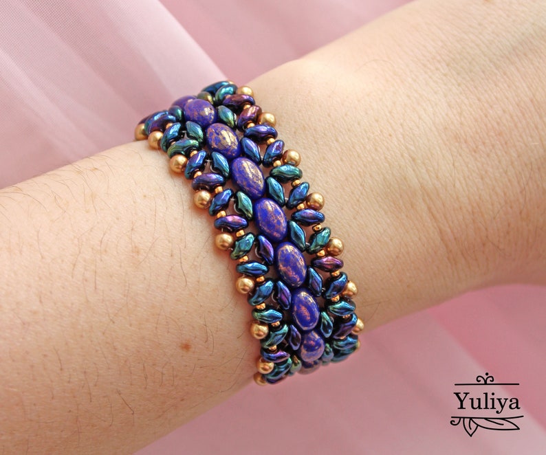 SuperDuo bead pattern Beaded bracelet with SuperDuo Beading | Etsy