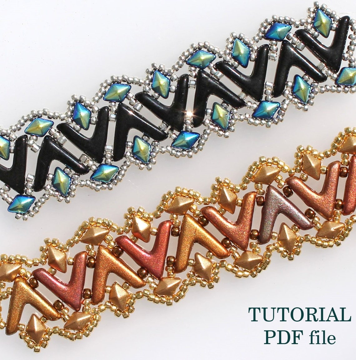 Beading tutorial Bead bracelet pattern Beadwork pattern | Etsy