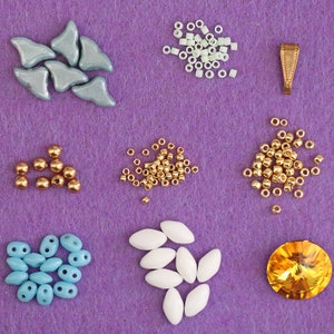 Step-by-step Beaded Jewelry Tutorial Bracelet Pendant Pattern Irisduo ...