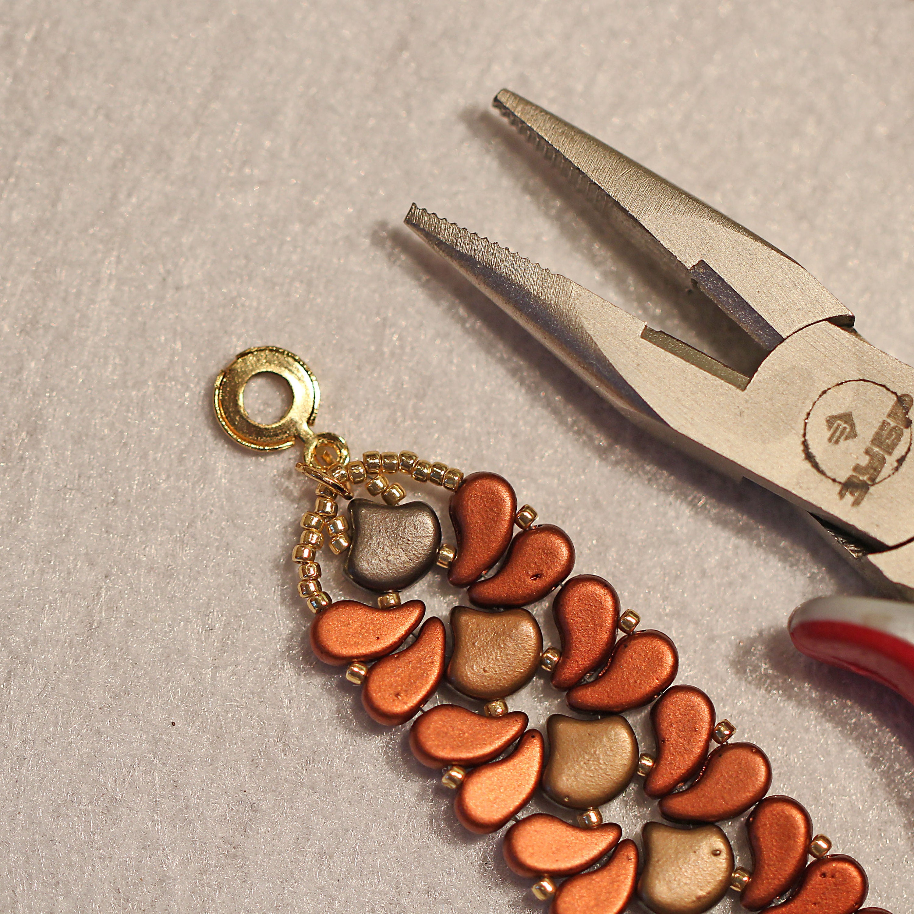 Bead Tutorials Ginko Bead Bracelet Pattern Ginko Beads - Etsy