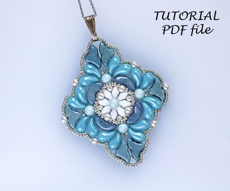 Beading tutorial & pattern Bead pendant tutorial Bead | Etsy