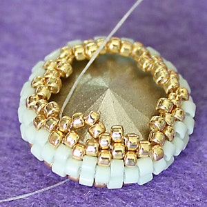 Beaded Pendant Pattern, Bead Swarovski Pattern, Swarovski Tutorial ...