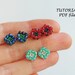 Beaded Stud Earrings Tutorial, Bead Pattern, Beading Tutorial~earring ...