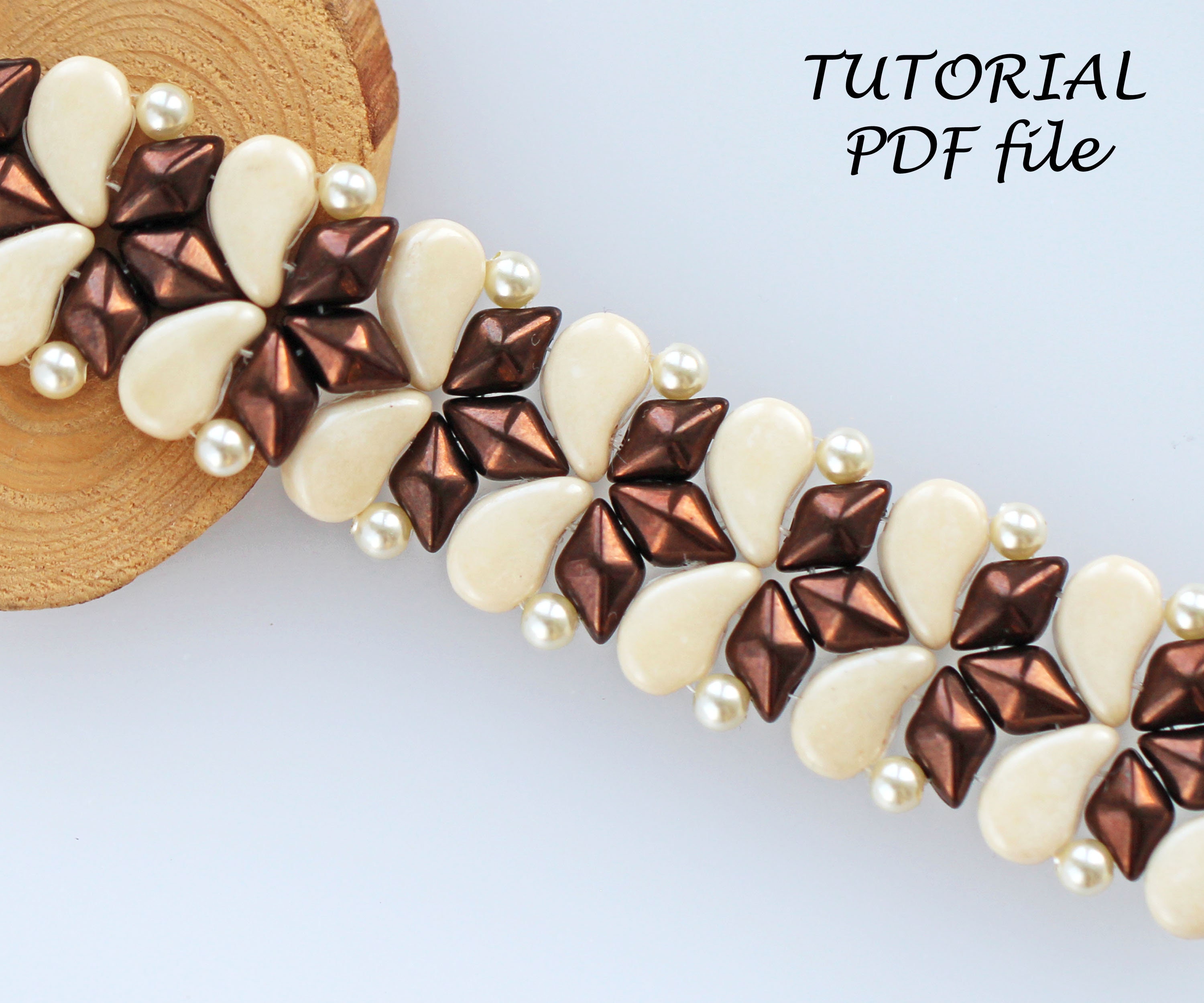 Tutorial Bead Bracelet Paisley Diamonduo Pattern Beading - Etsy