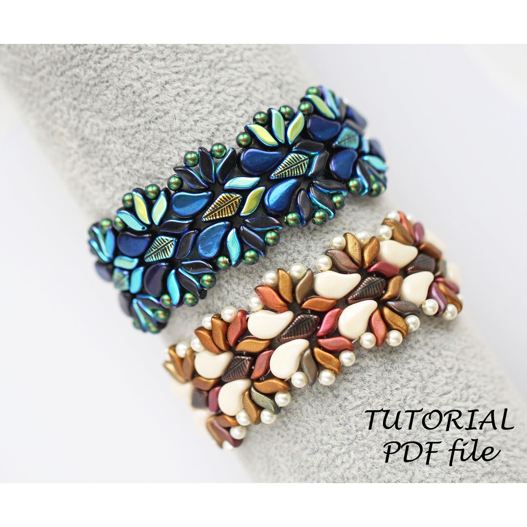 Beading Pattern, Bracelet Tutorial, Bead Weaving Tutorial, Stormduo ...