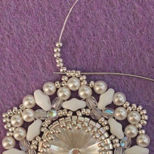 Beading Tutorial Pendant, Beaded Pendant Pattern, Rivoli Swarovski 14mm ...