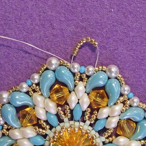 Beaded Pendant Pattern, Bead Swarovski Pattern, Swarovski Tutorial ...