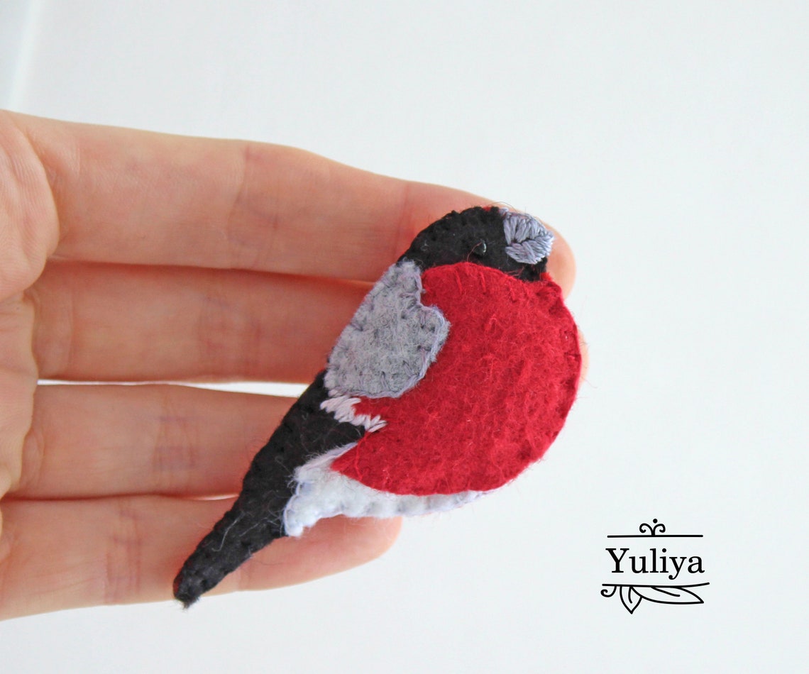 Brooch Tutorial Felt Sewing Pattern Felt Brooch Pattern | Etsy