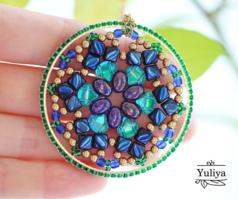 Pendant Tutorial Beading Tutorial Bead Mandala Pattern - Etsy
