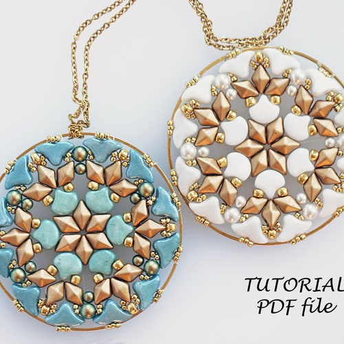 Starwheel Pendant Beading TUTORIAL - Etsy