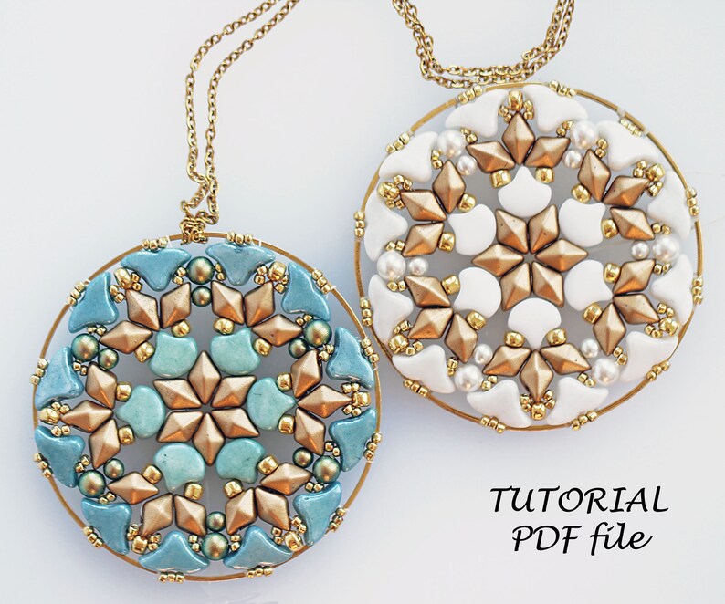 Beading Pattern Pendant Tutorial Bead Mandala Tutorial - Etsy
