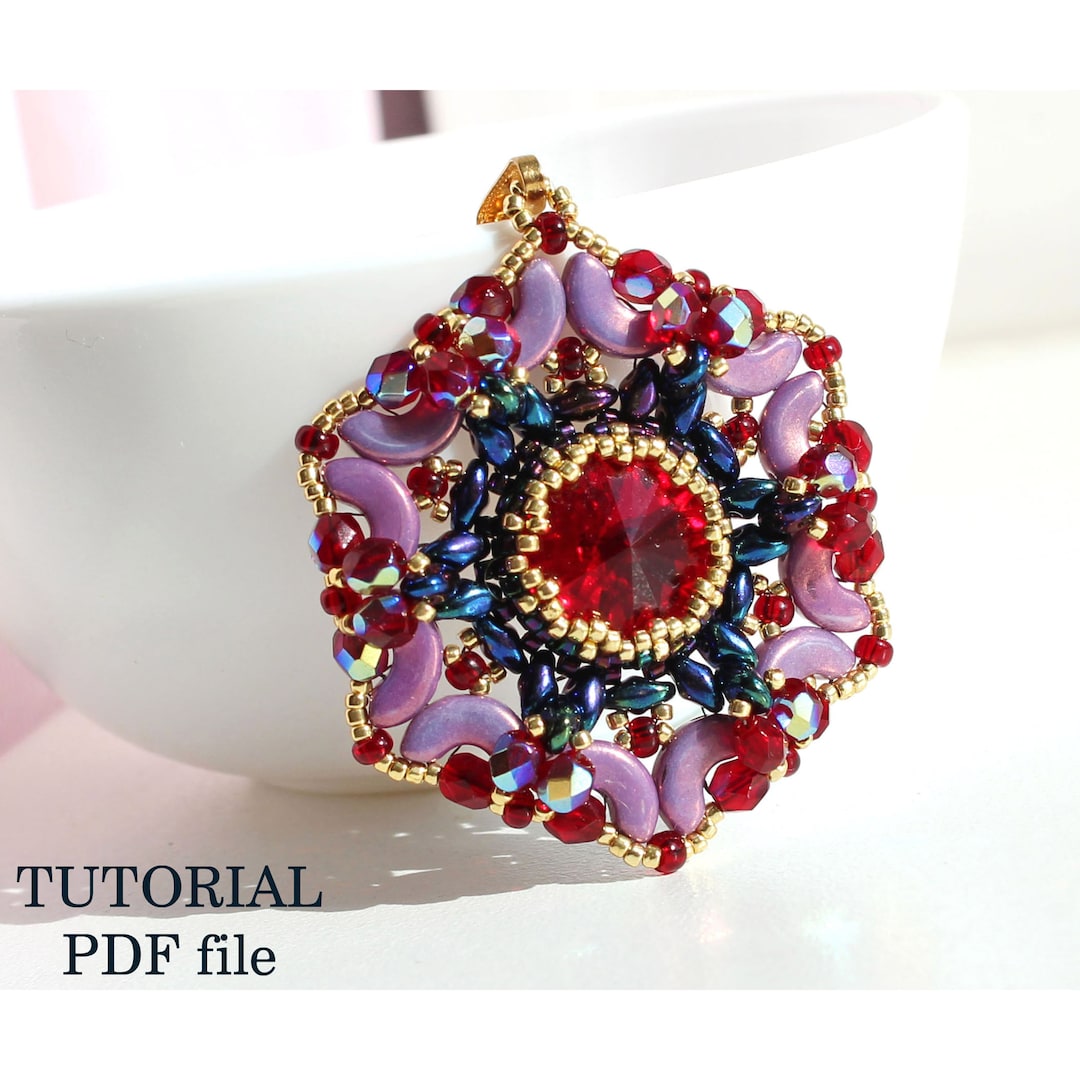 Rivoli Tutorial, Pendant Pattern, Rivoli Pattern, Pendant Tutorial ...