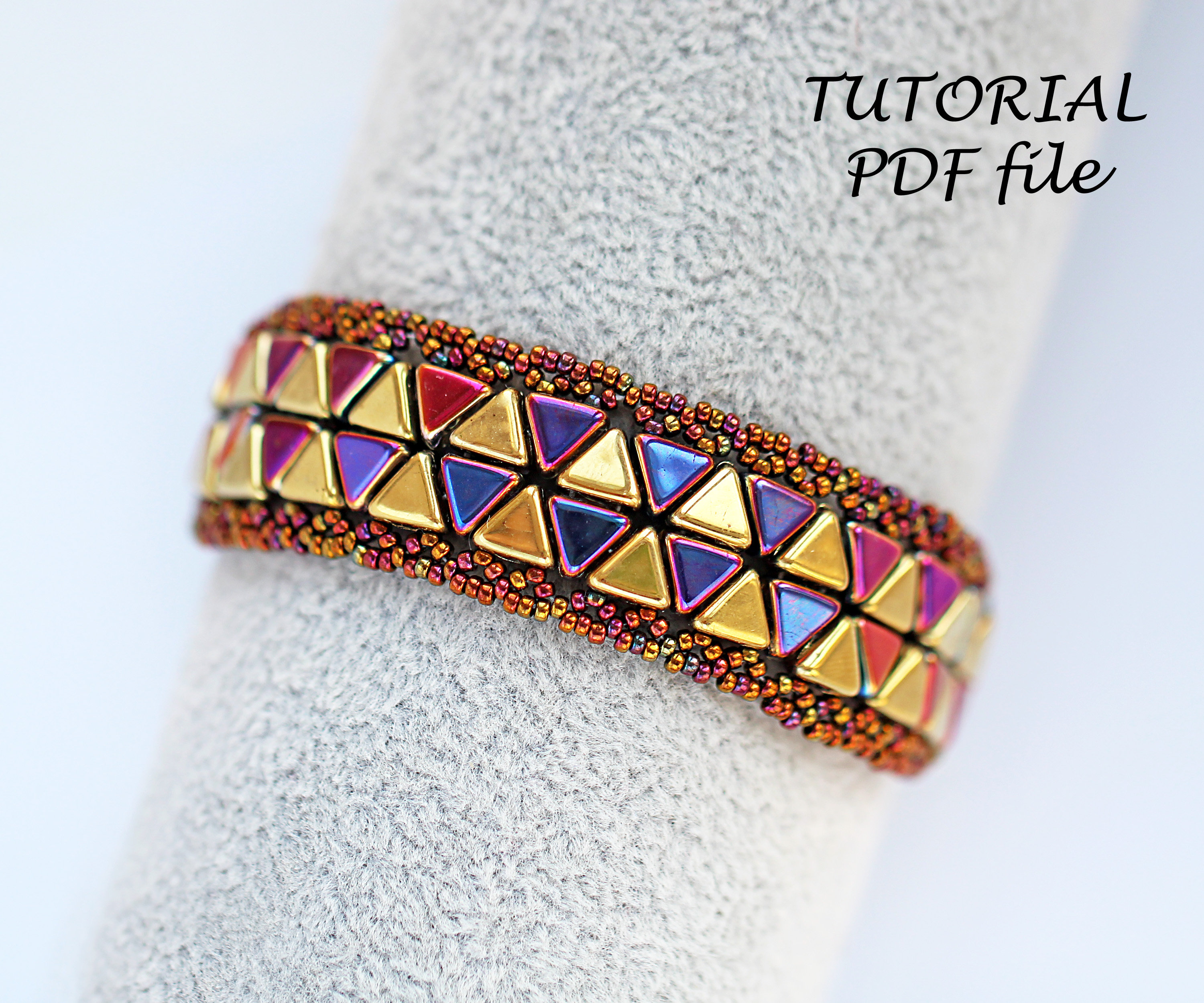 Tutorial Beaded Bracelet Kheops Par Puca Bead Pattern - Etsy
