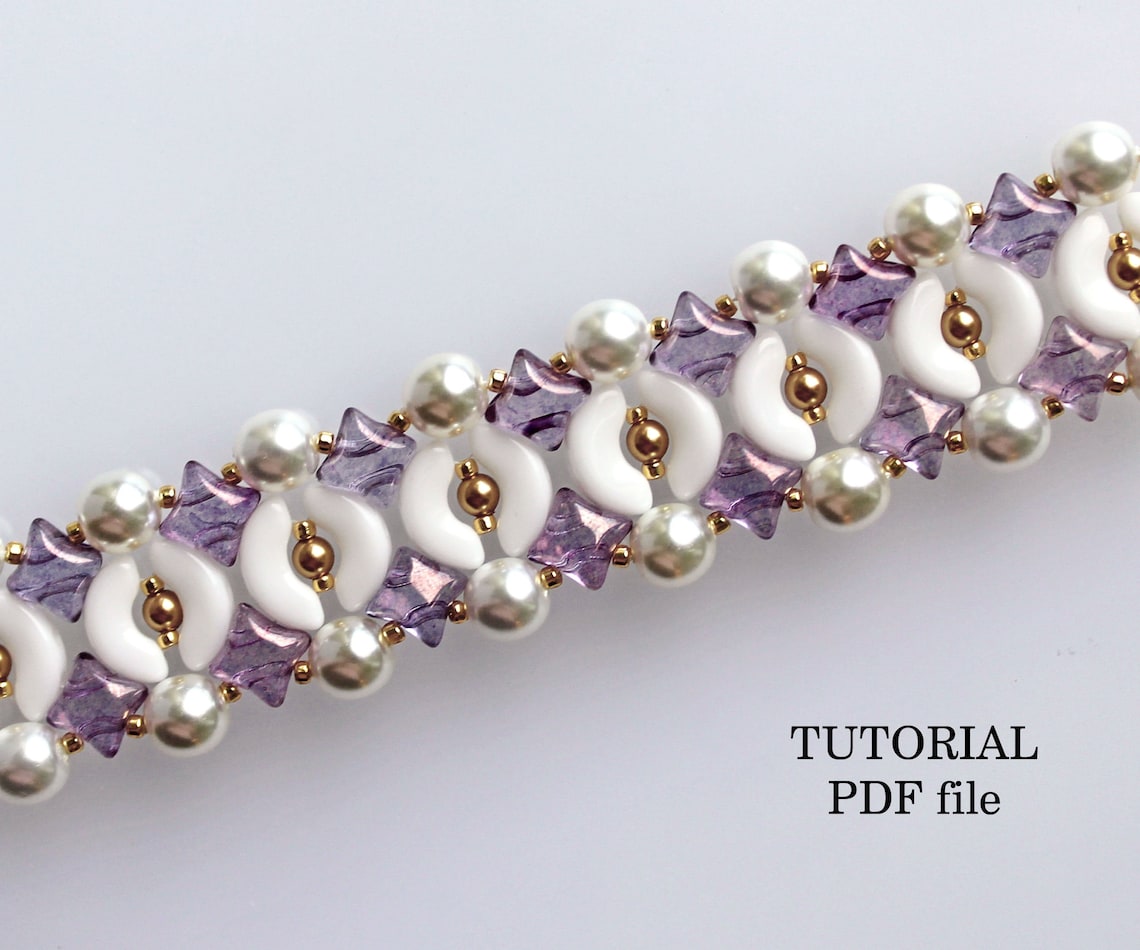 Beaded Pattern Beading Tutorial Bracelet Bead Pattern Pdf - Etsy