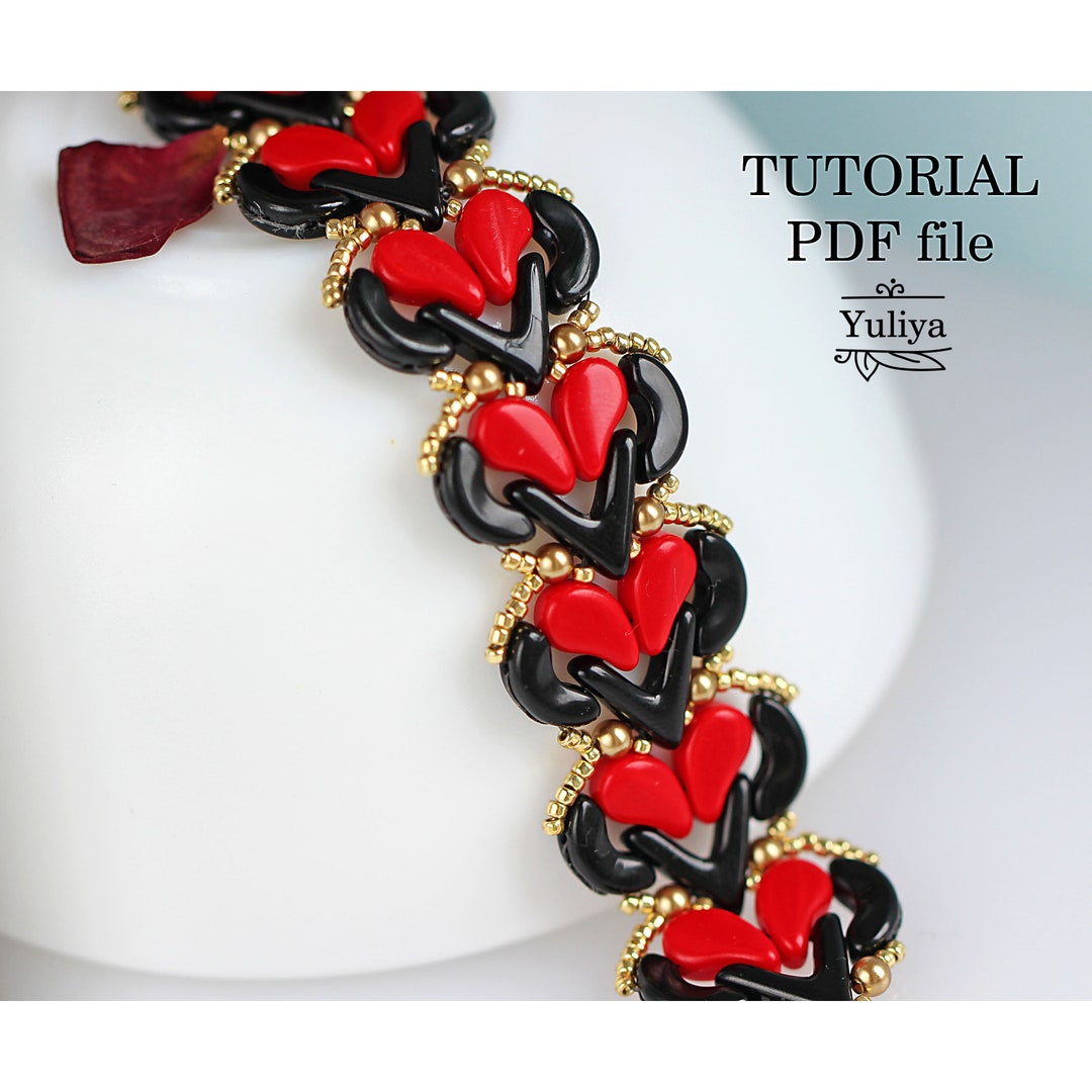 Beaded Bracelet Pattern, Paisley, AVA Bead Bracelet Pattern, Beaded ...