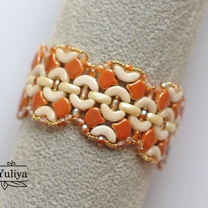 Pattern Beaded Bracelet, Beading Pattern, Czech Bead Pattern, Bead ...