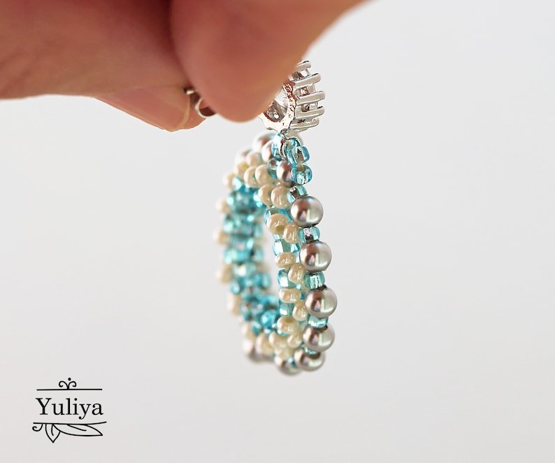 Hoop Earrings Tutorial Bead Earrings Pattern Seed Bead - Etsy