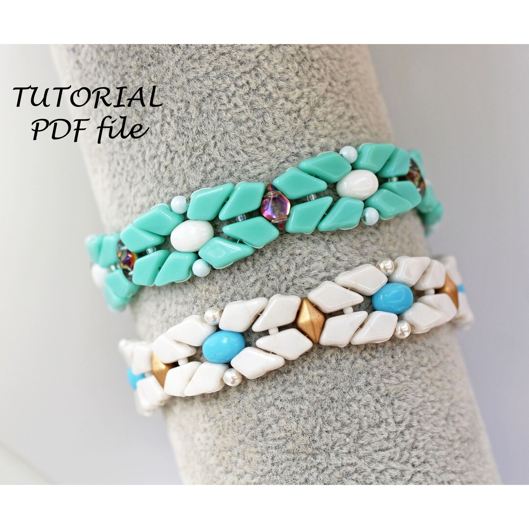 Beaded Bracelet Pattern Beading Instructions Kite Samos Gemduo ...