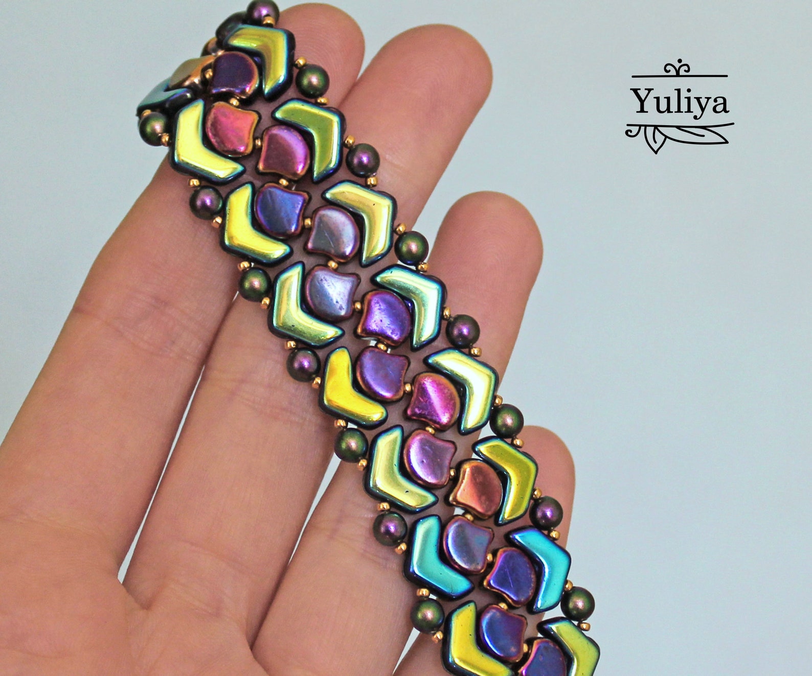 Beaded bracelet tutorial Beading tutorial Beading | Etsy