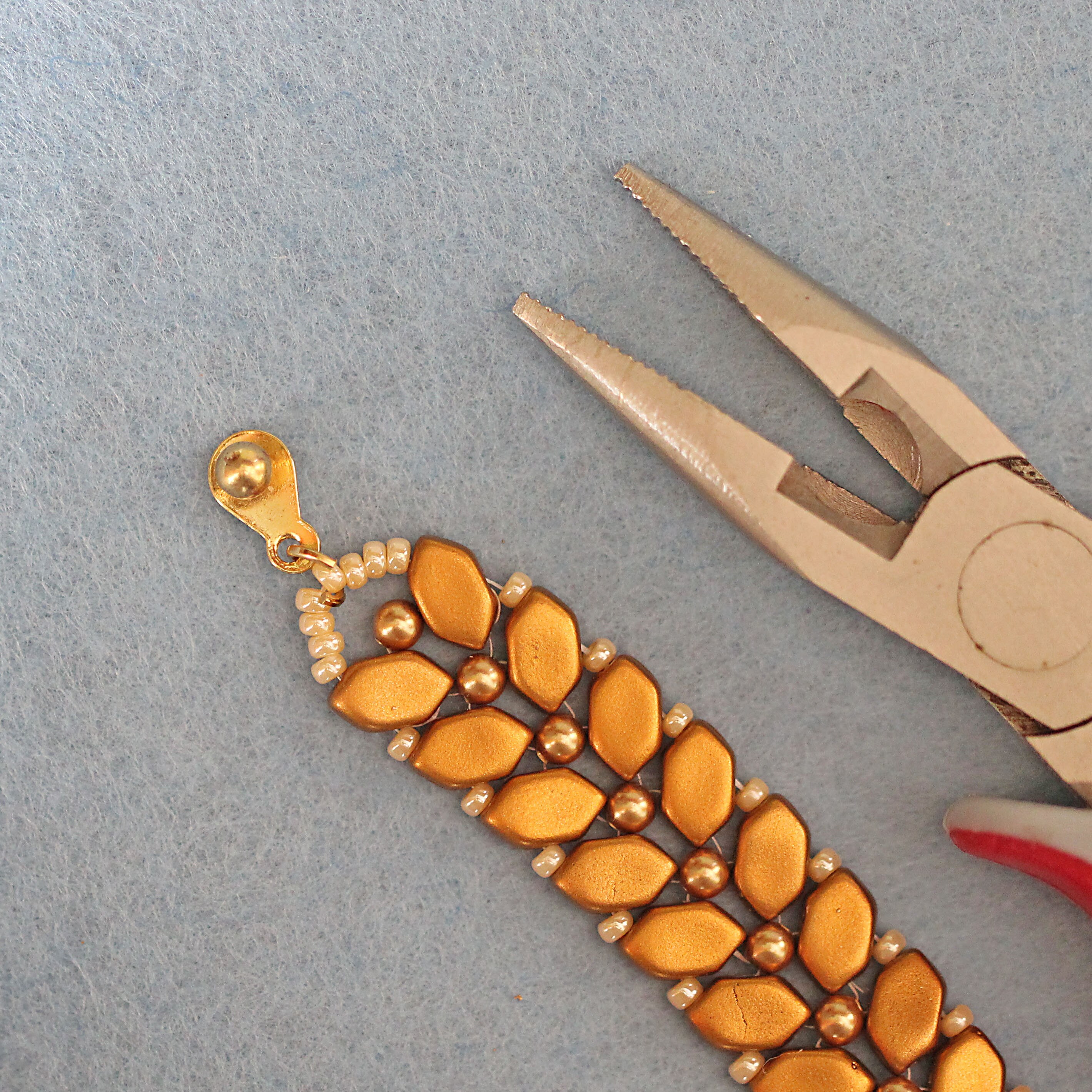 Beaded Chain Pattern Beaded Bracelet Tutorial Beading - Etsy