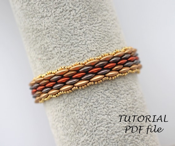 Beaded bracelet pattern Beading pattern Bracelet tutorial | Etsy
