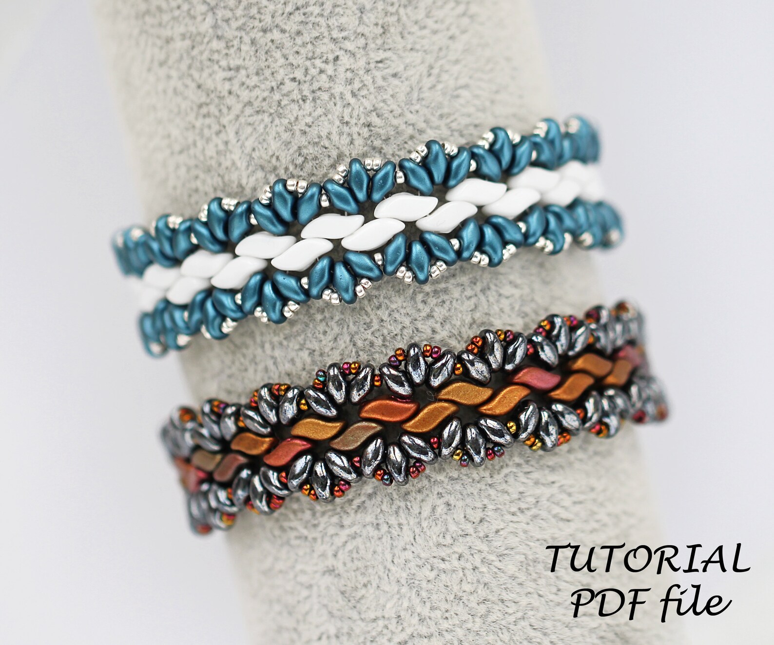 Superduo Beading Tutorial Stormduo Bracelet Pattern Bead - Etsy