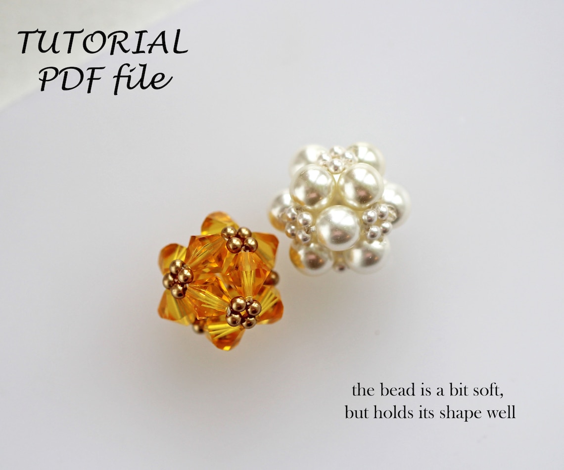 Beaded bead tutorial Beaded bead pattern Bead tutorial | Etsy