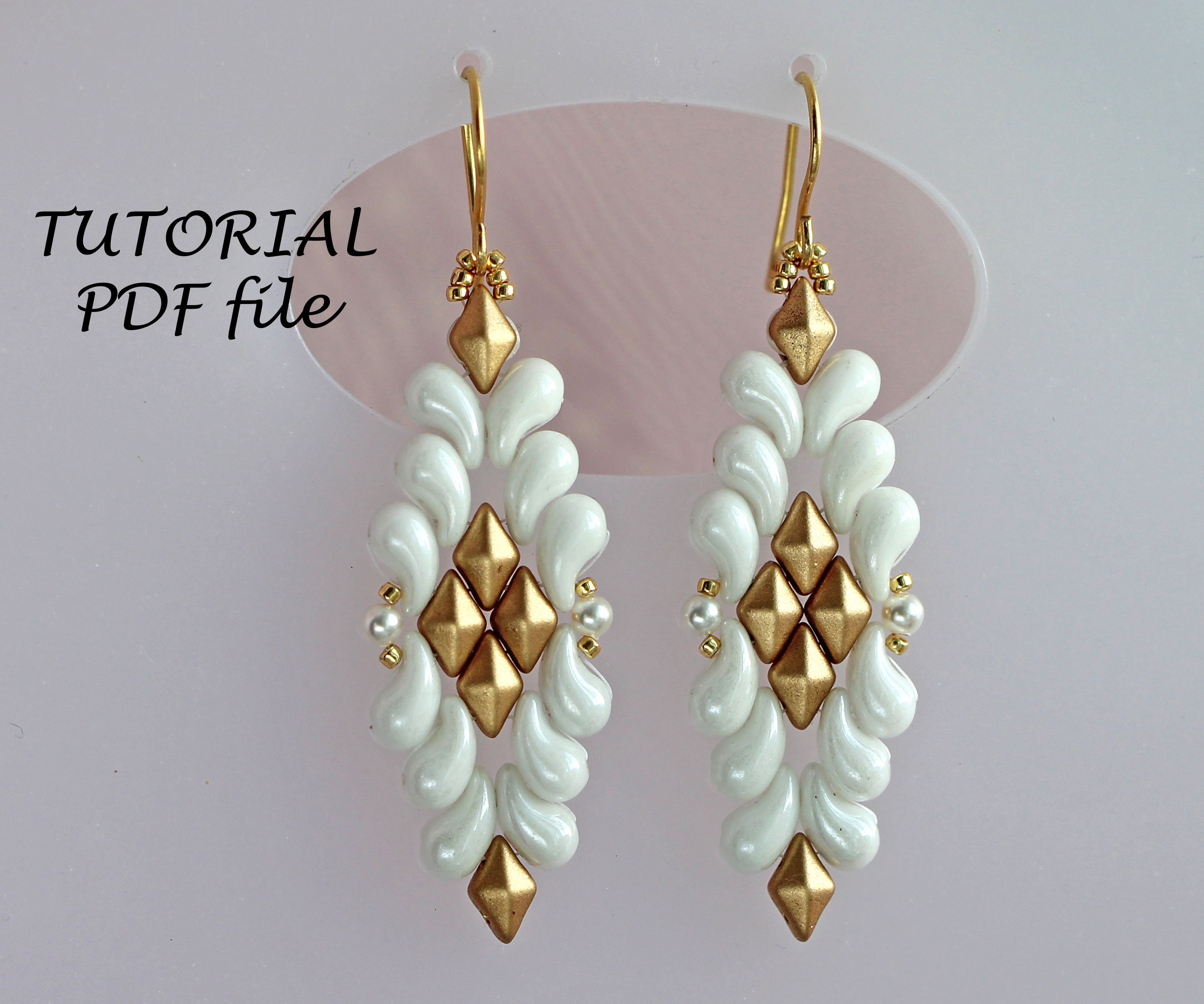 Beaded Earrings Tutorial Earrings Pattern Bead Earrings - Etsy