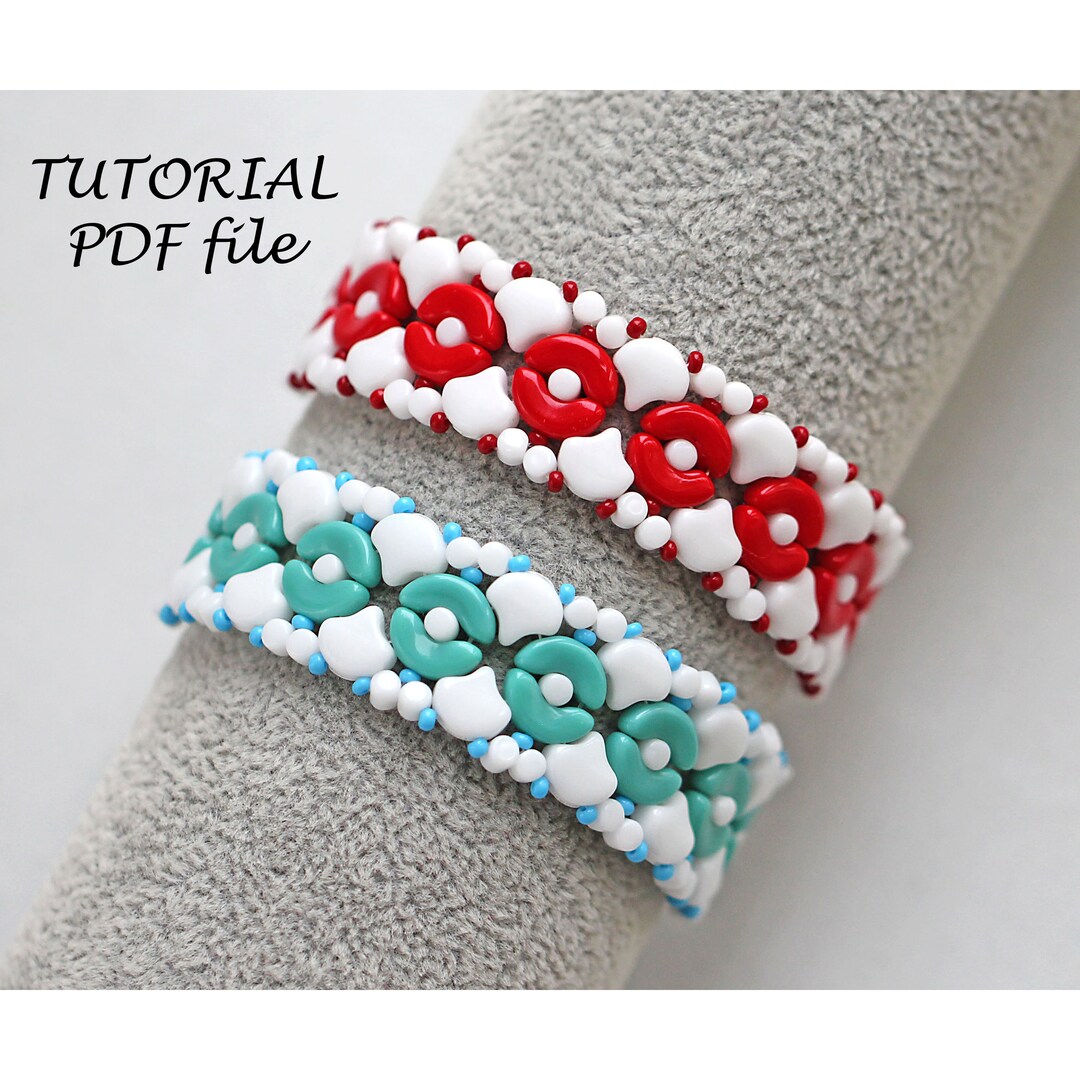 Bracelet Tutorial, Puca Bead Pattern, Bracelet Pattern, Three Hole Bead ...