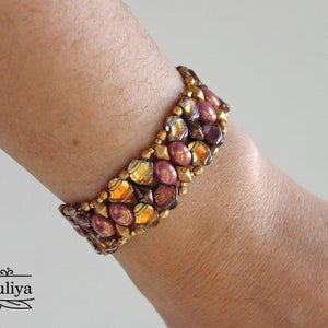Beading Tutorial Bracelet Ginko Bead Pattern Samos Puca Design DIY ...