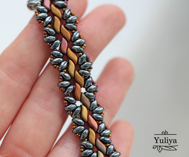 Superduo Beading Tutorial, Stormduo Bracelet Pattern, Bead Pattern ...