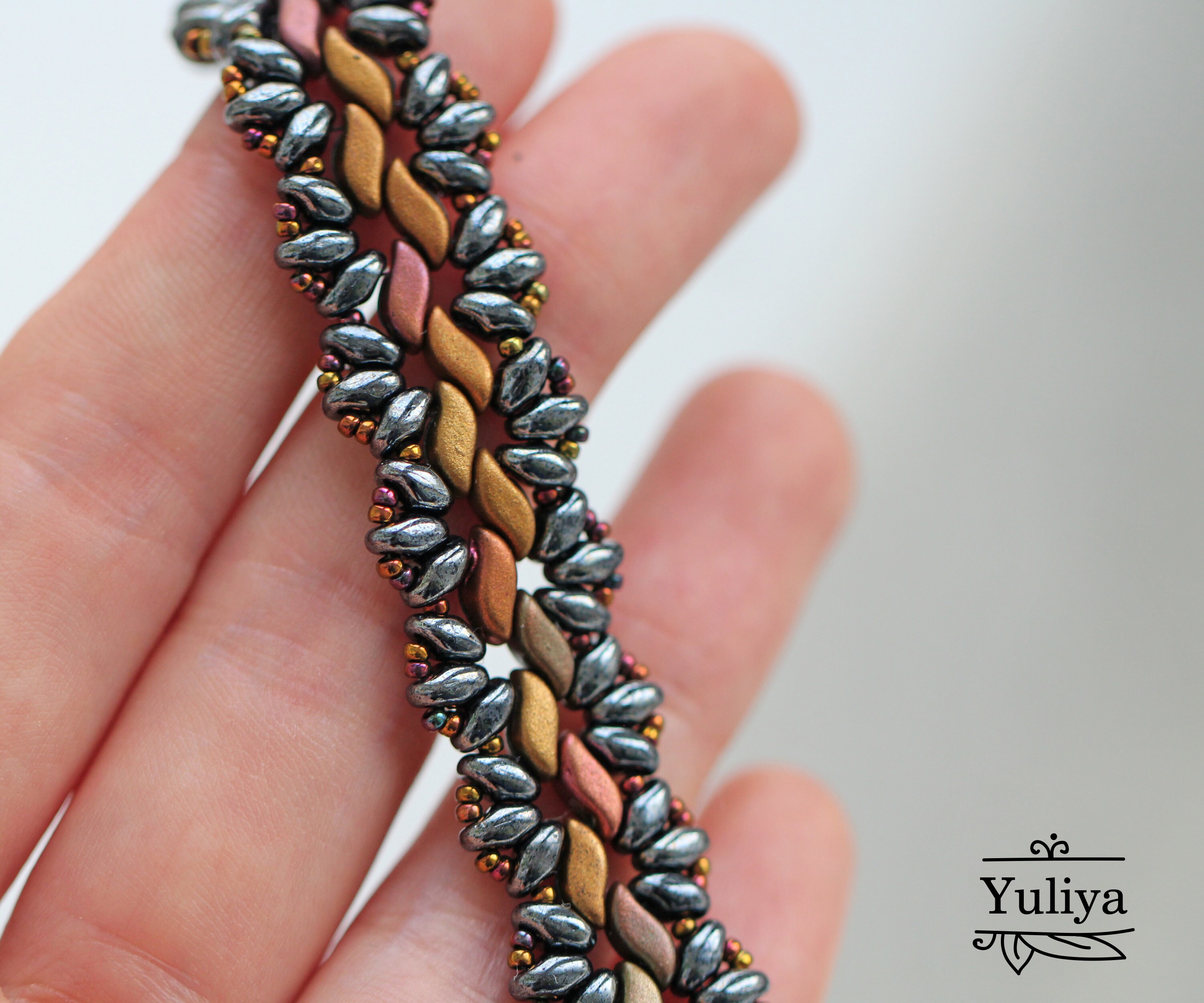 Superduo Beading Tutorial, Stormduo Bracelet Pattern, Bead Pattern ...