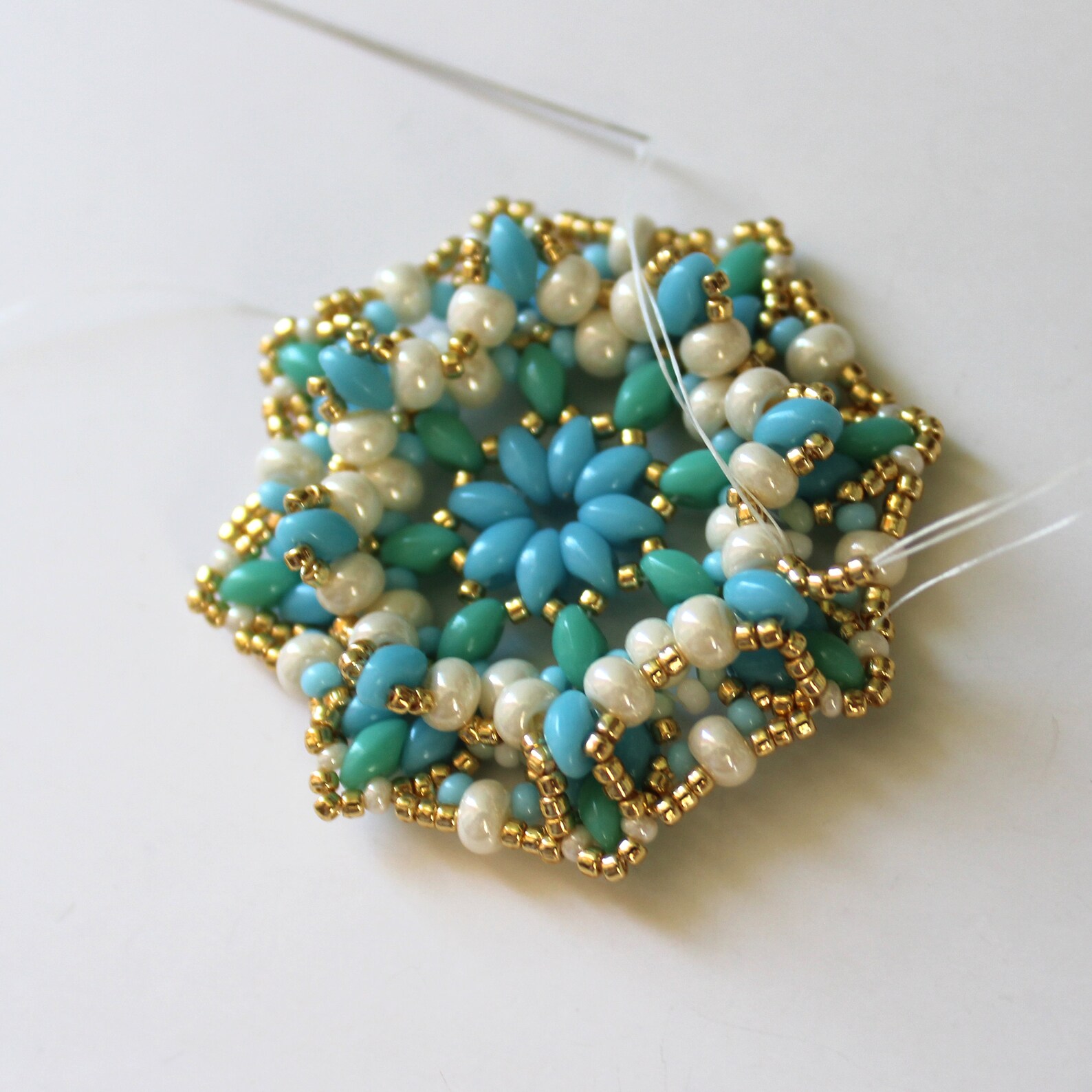 Beaded pendant tutorial Bead pendant tutorial Bead woven | Etsy