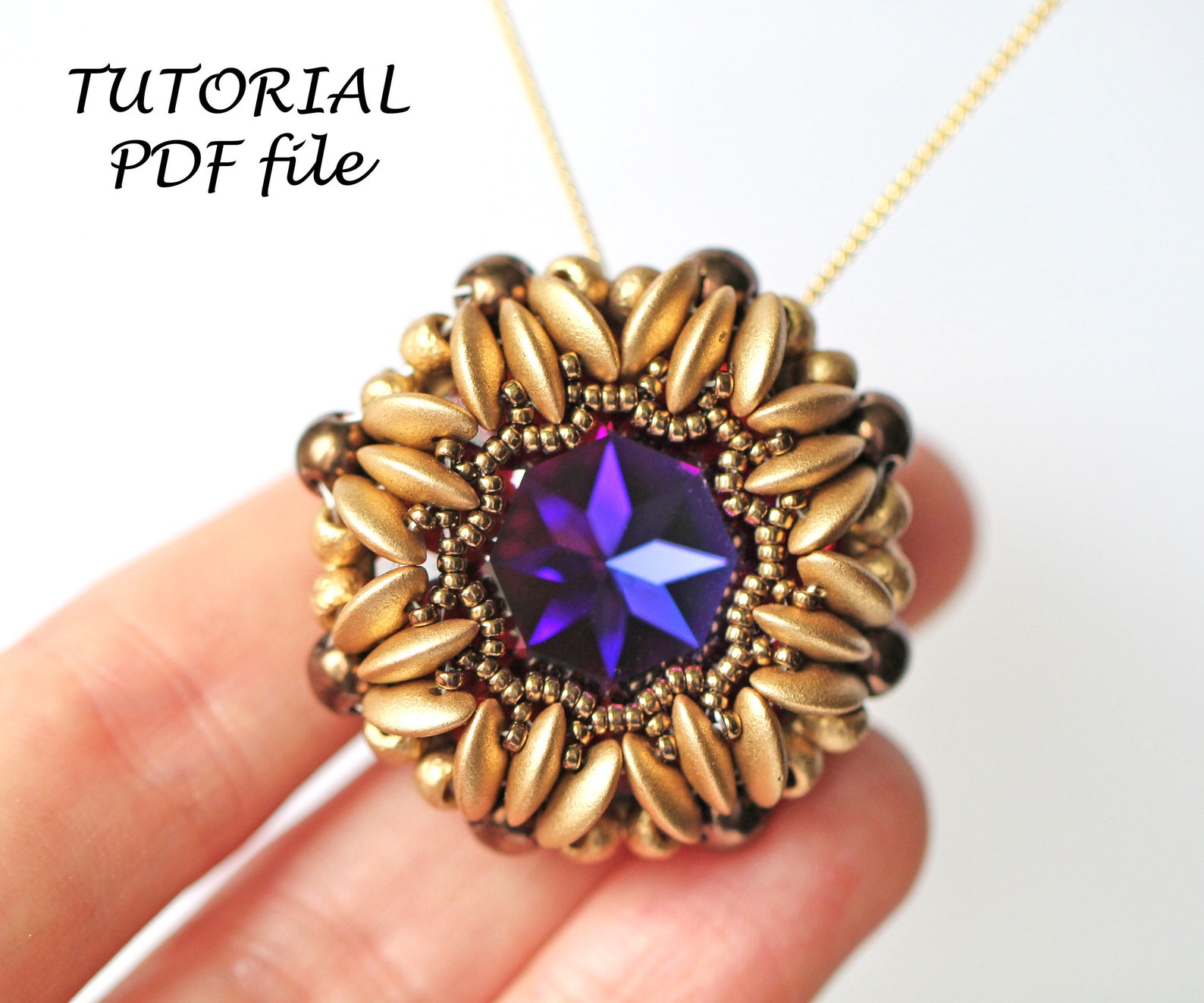 Bead Pendant Tutorial Beadwork Tutorial Mobyduo Rounduo - Etsy