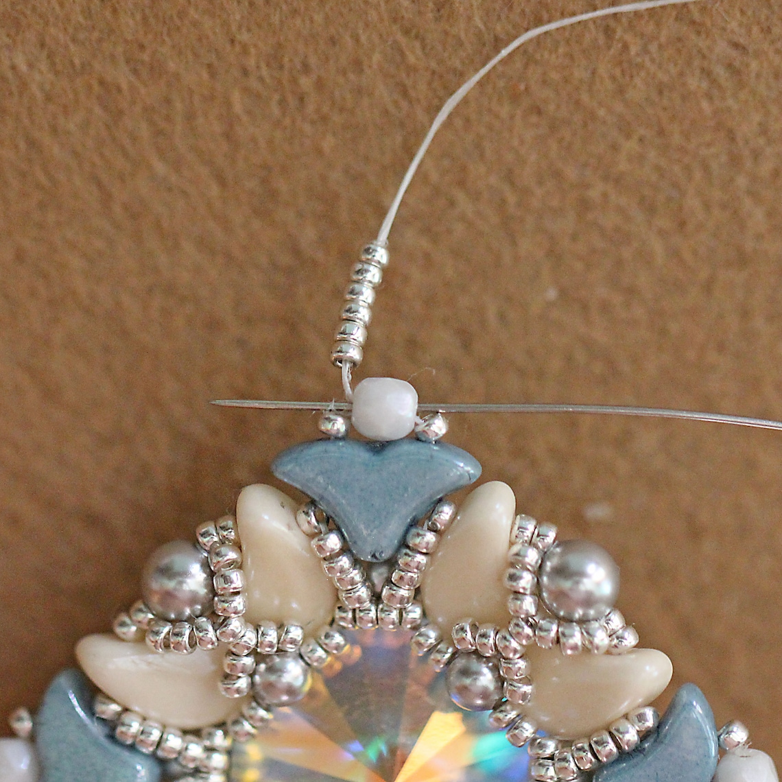 Beaded Pendant Tutorial Beadwork Tutorial Helios Puca - Etsy