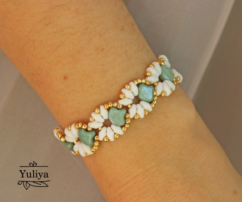 Beaded Bracelet Tutorial Simple Bead Pattern Bracelet | Etsy