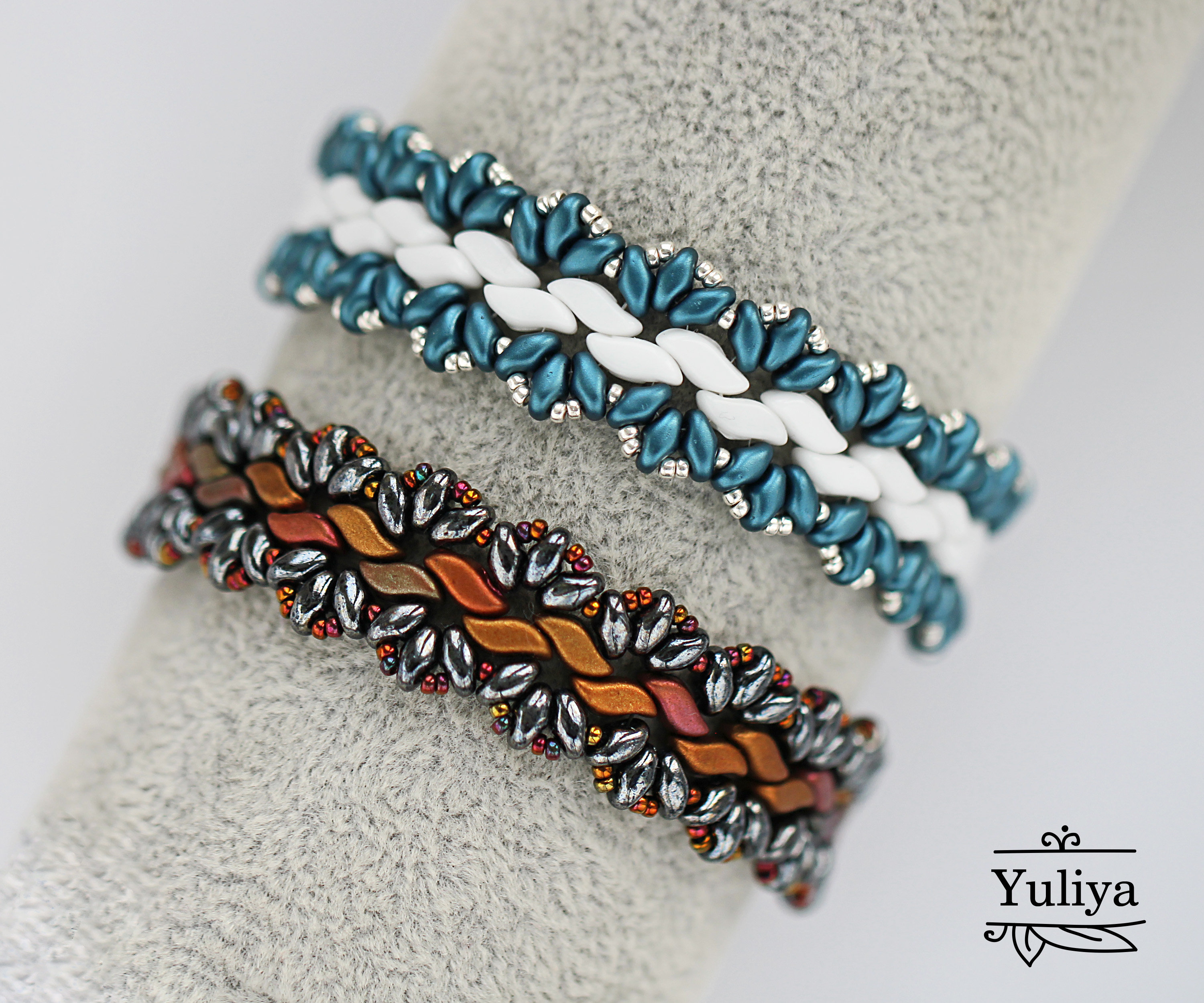 Superduo Beading Tutorial, Stormduo Bracelet Pattern, Bead Pattern ...