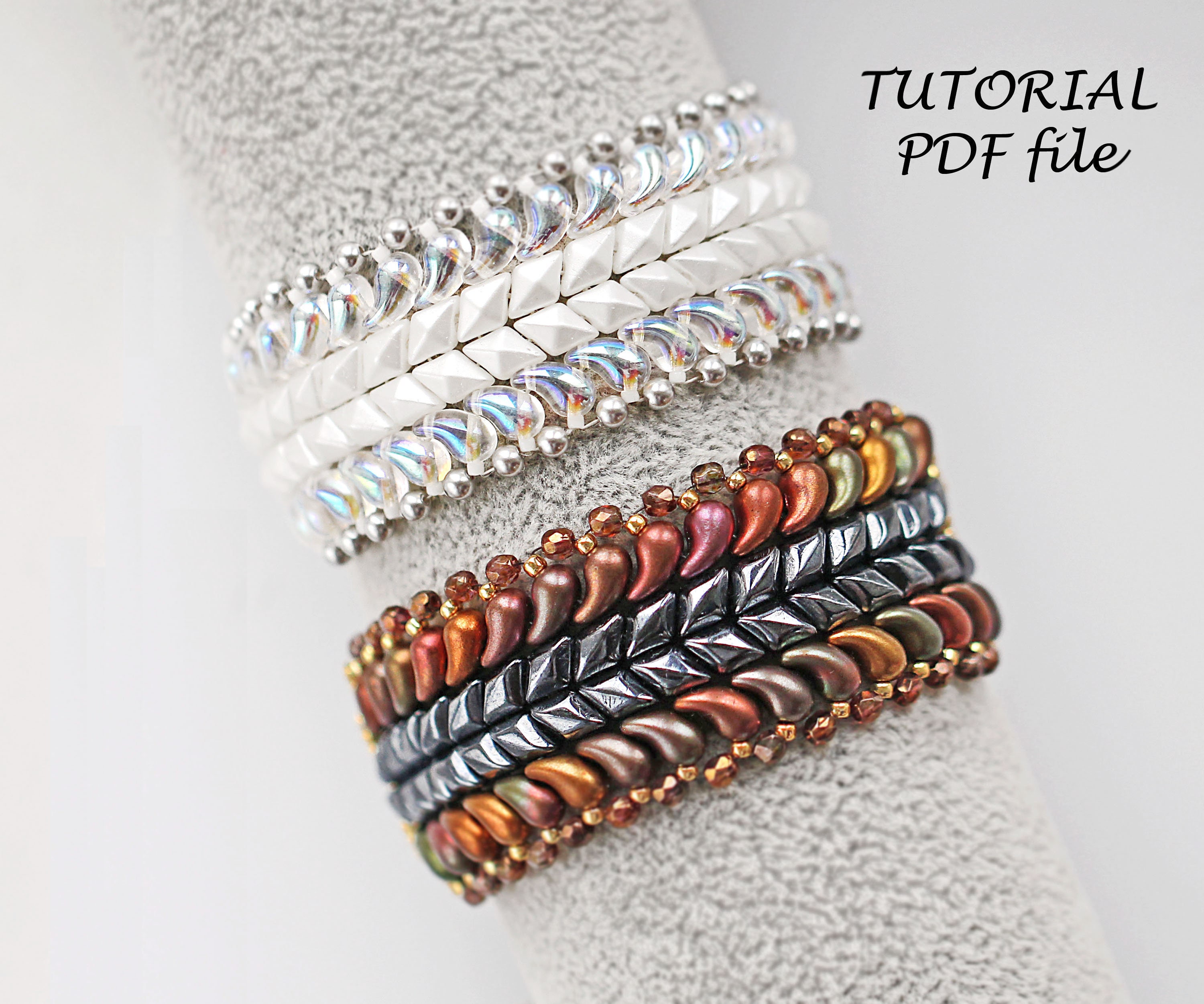 Beaded bracelet tutorial DiamonDuo GemDuo bead tutorial | Etsy