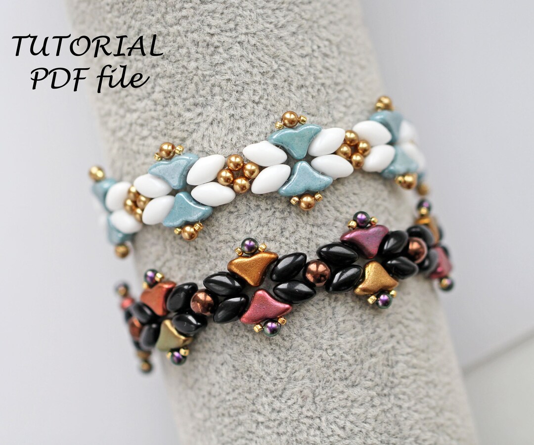 Simple Bracelet Pattern Bead Bracelet Tutorial Irisduo - Etsy
