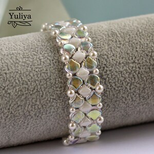 Beading Tutorial Bracelet, Ginko Bead Pattern, Bead Tutorial, Bead ...