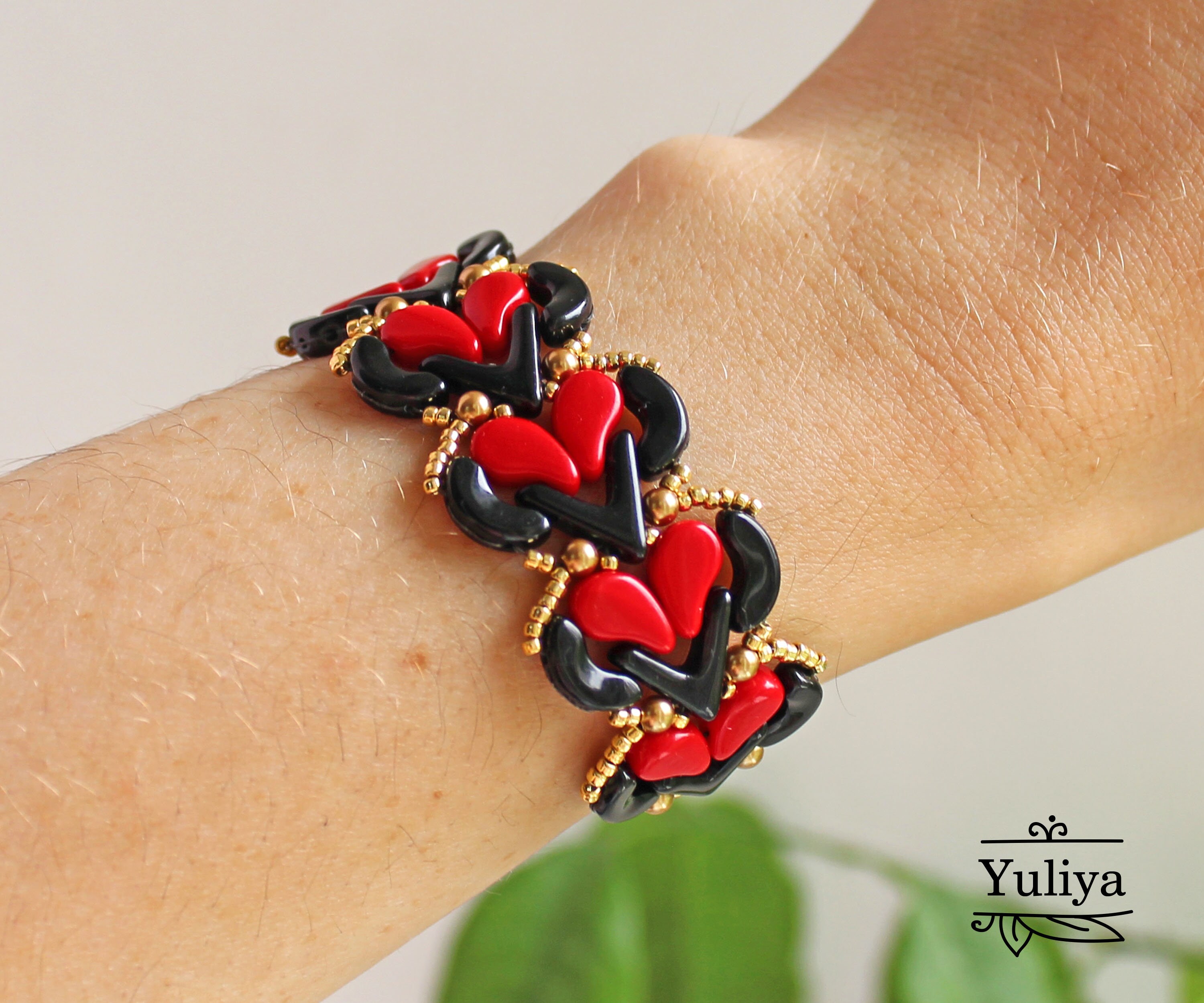 Beaded bracelet pattern Paisley AVA bead bracelet pattern | Etsy