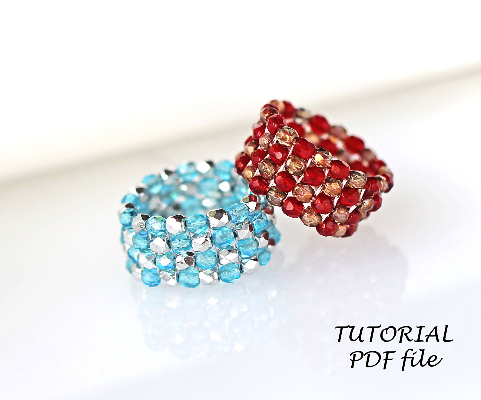 Bead Ring Tutorial Beading Tutorial Ring Herringbone Stitch - Etsy