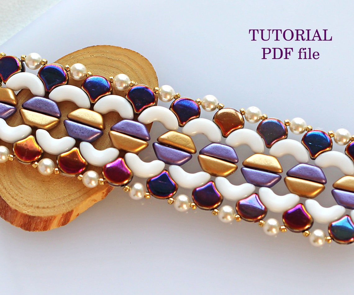 Beading Pattern Bracelet Tutorial Beaded Bracelet Pattern | Etsy
