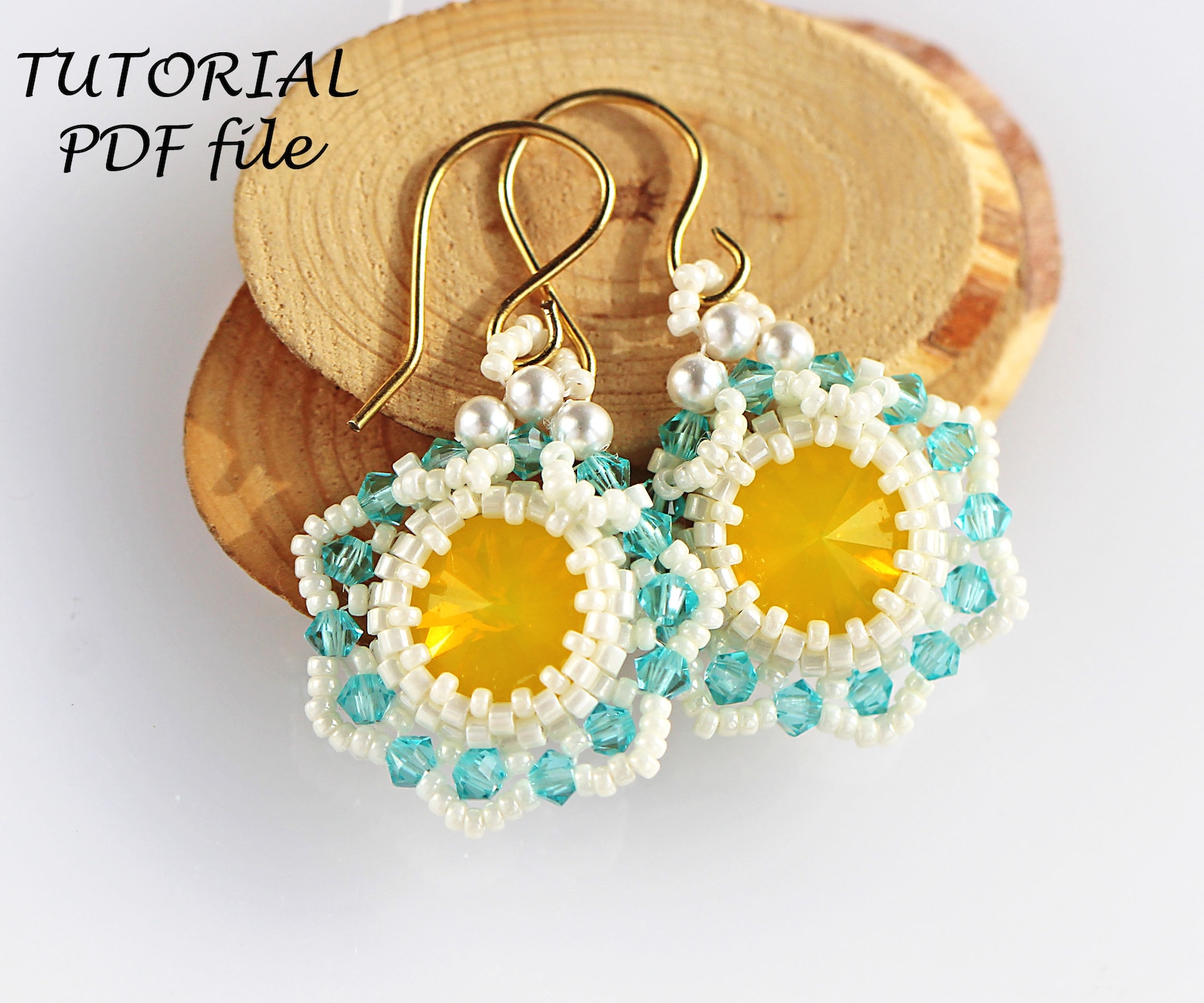 Rivoli Earrings Tutorial Earrings Pattern Bicone Tutorial - Etsy