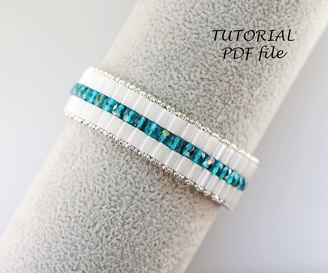 Tila bracelet tutorial Beading pattern bracelet Miuyki Tila | Etsy