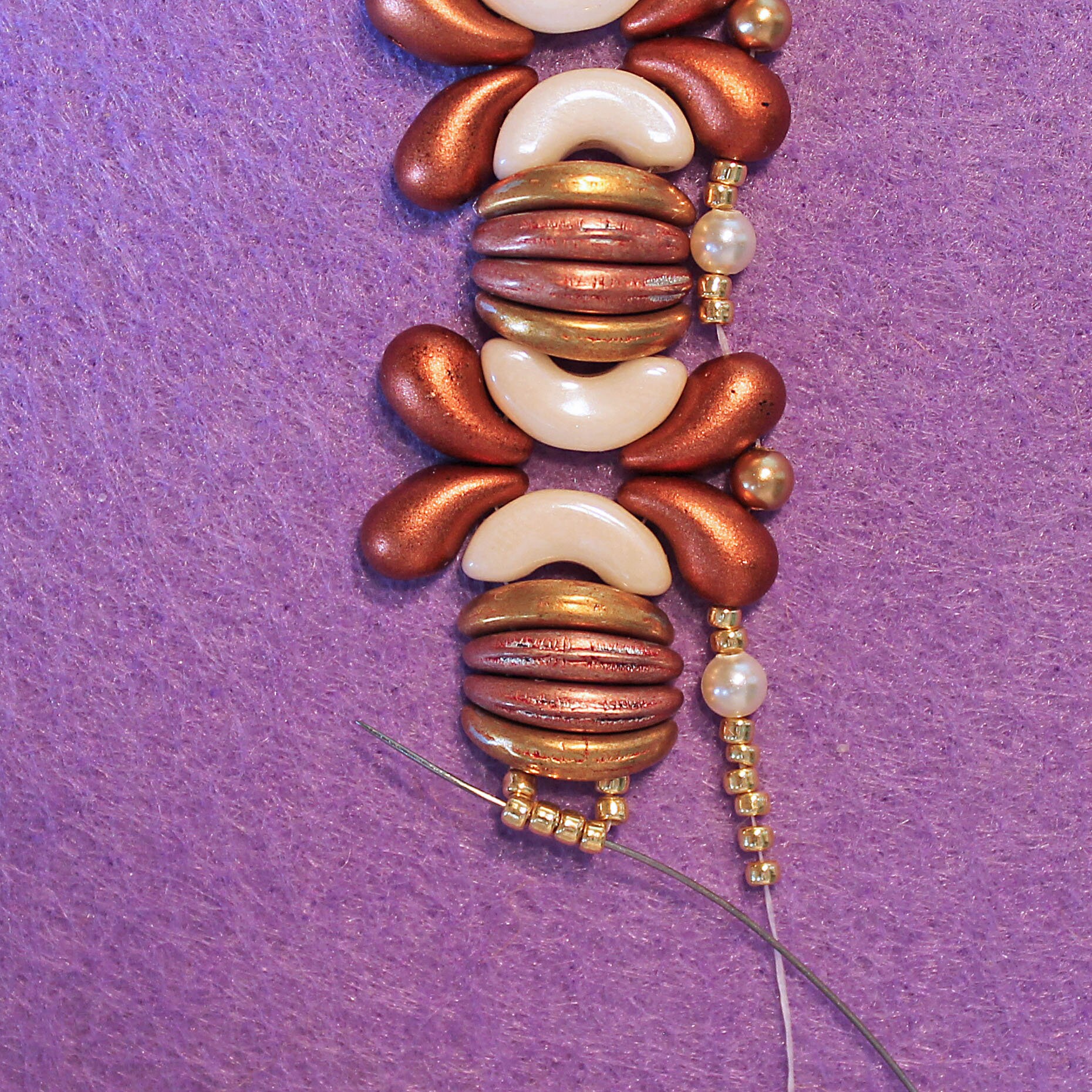 Bracelet tutorial Duo bead pattern Simple beaded bracelet | Etsy