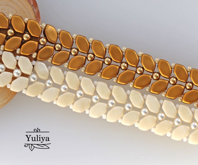 Beaded Chain Pattern Beaded Bracelet Tutorial Beading - Etsy