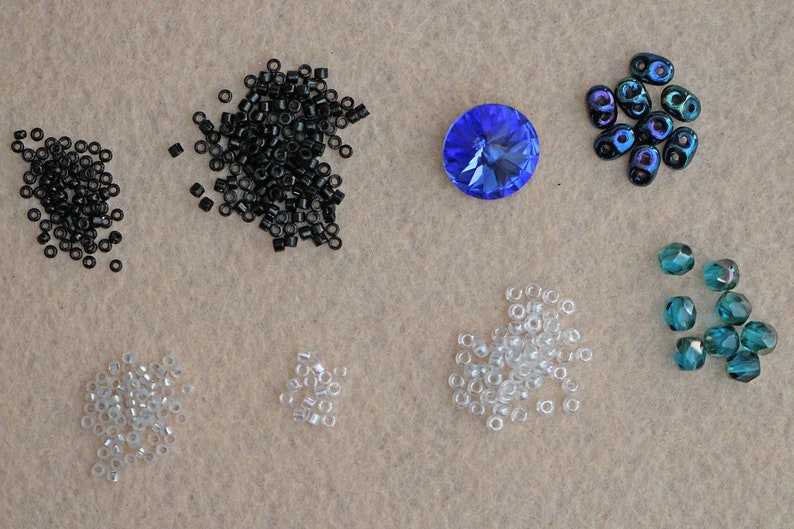 Beaded Ring Pattern Rivoli Ring Tutorial Peyote Stitch - Etsy