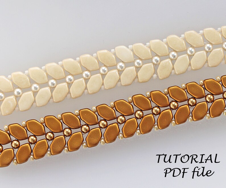 Beaded chain pattern Beaded bracelet tutorial Beading | Etsy