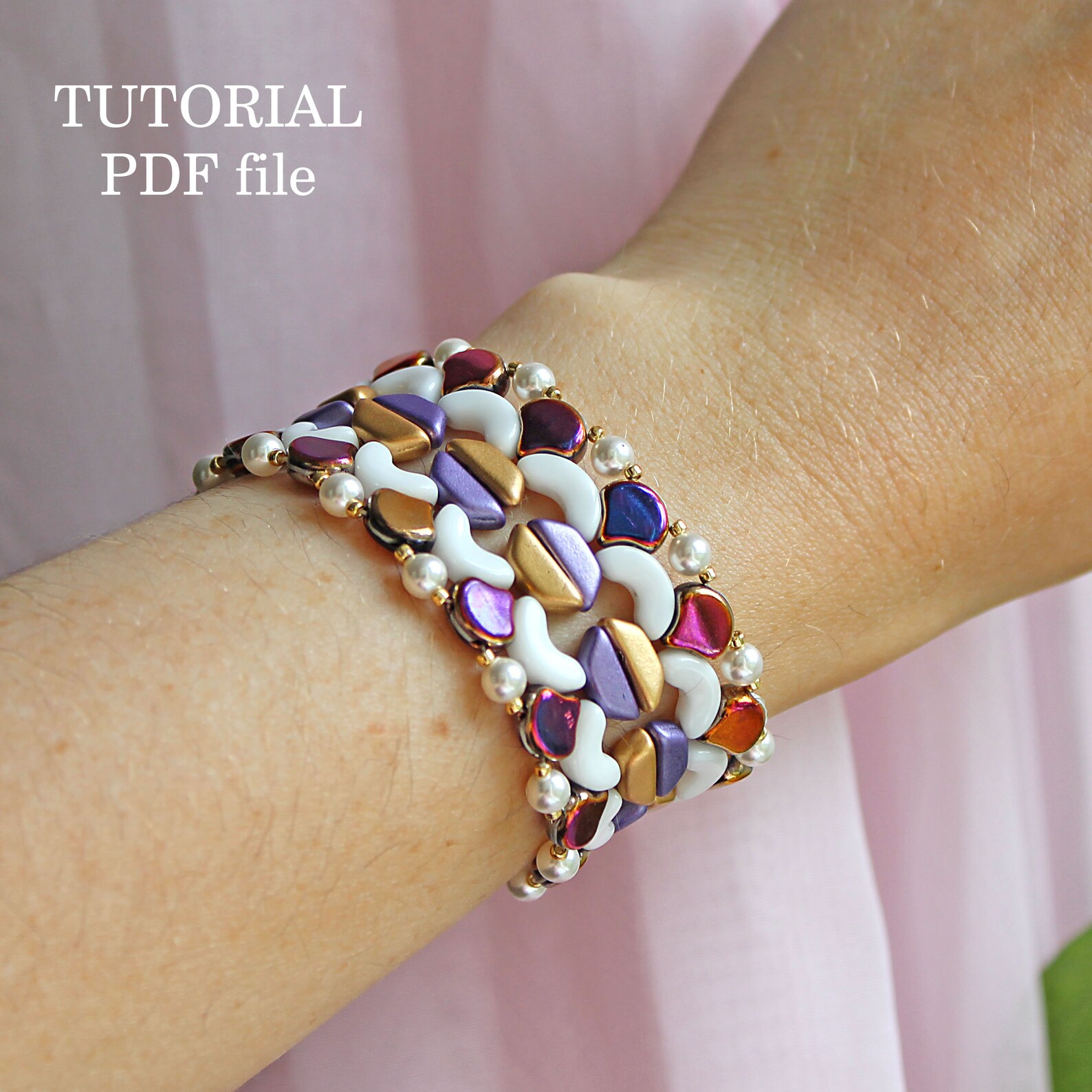 Beading Pattern Bracelet Tutorial Beaded Bracelet Pattern | Etsy